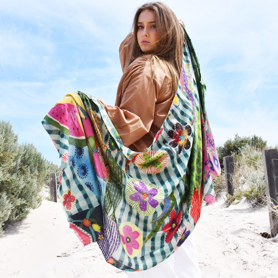 ELIZA PIRO - Fruit Salad 100% Wool Scarf | Sterling Belle