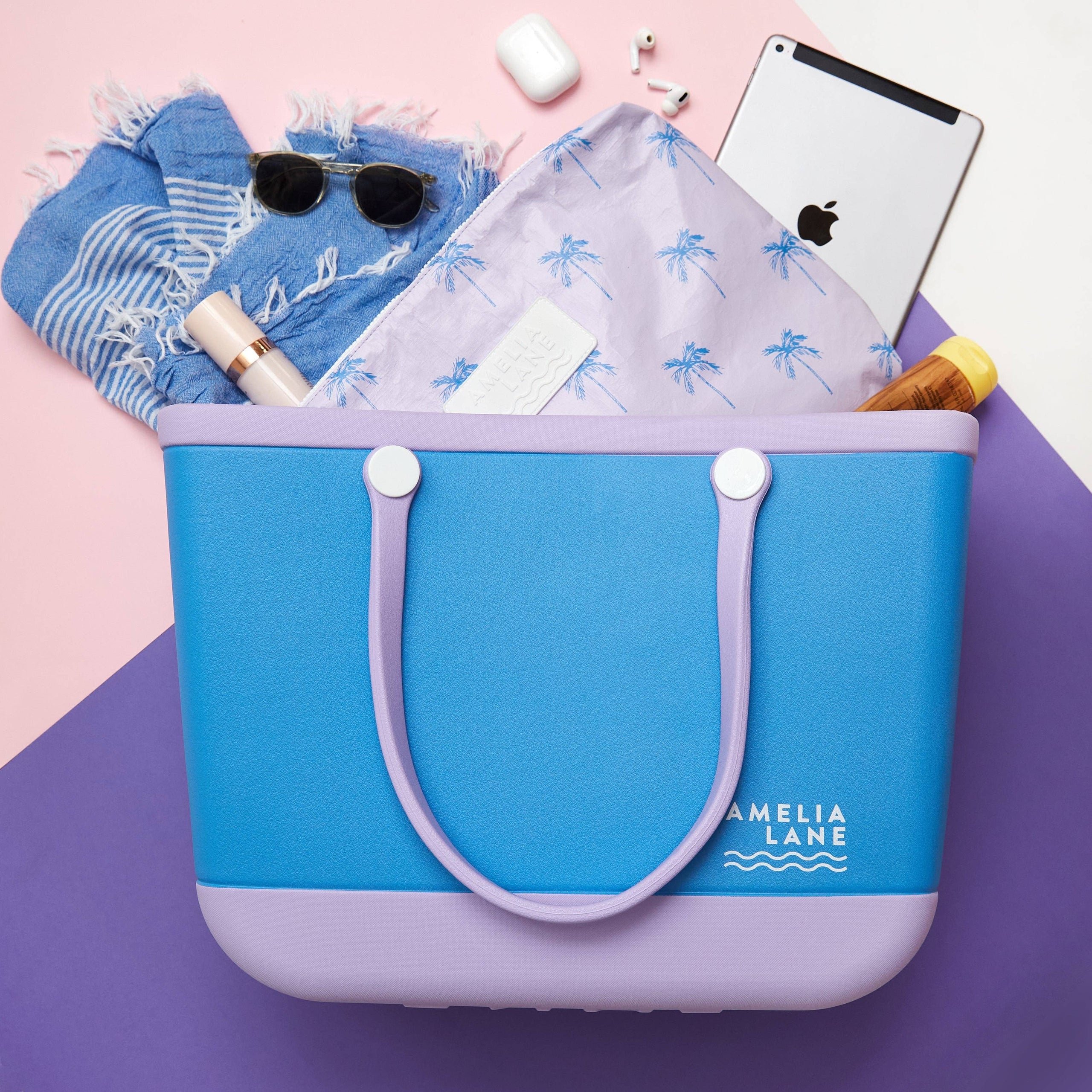 Beach Bag, Lilac + Indigo | Sterling Belle