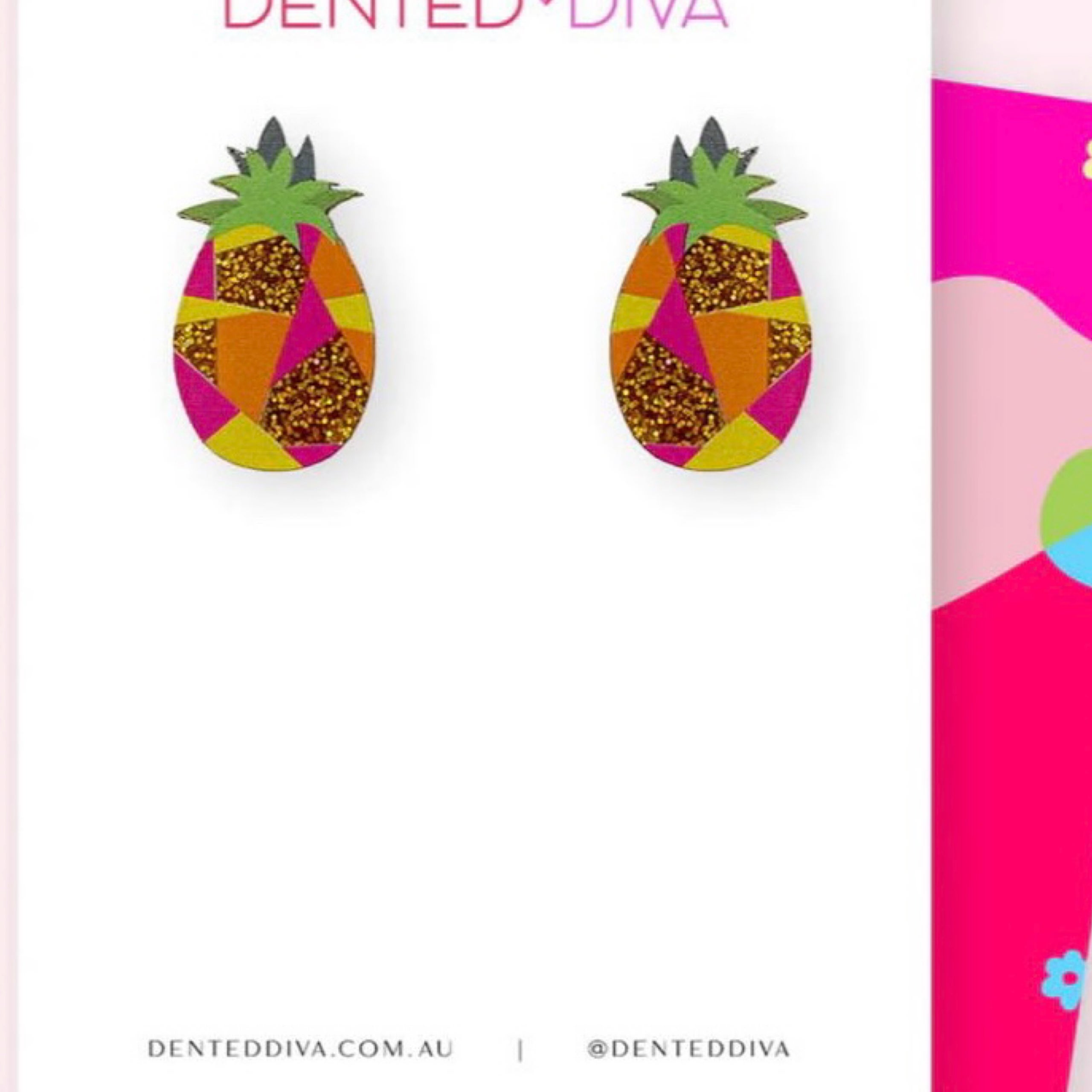 DENTED DIVA Pineapple Stud | Sterling Belle