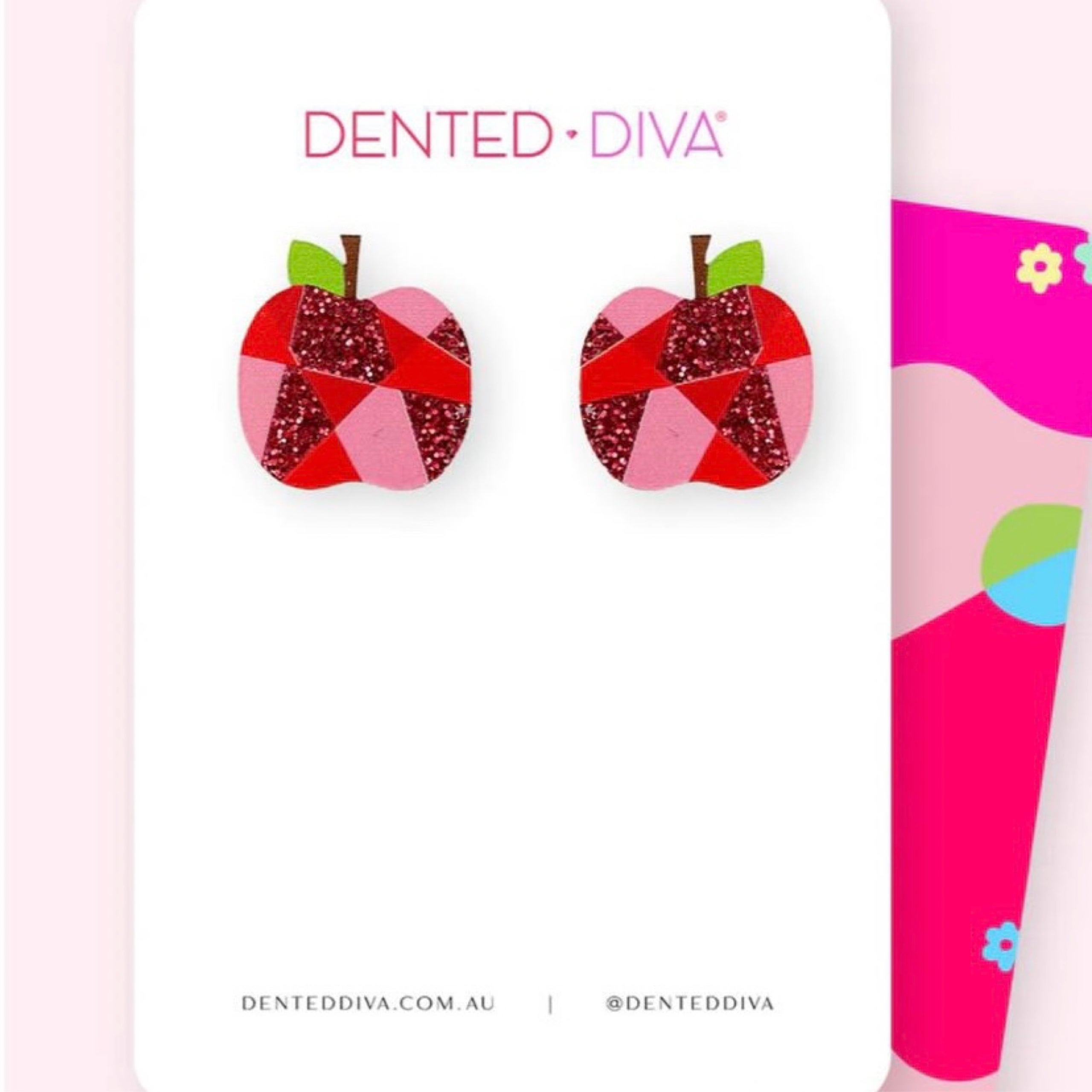 DENTED DIVA Astonishing Apple Stud | Sterling Belle