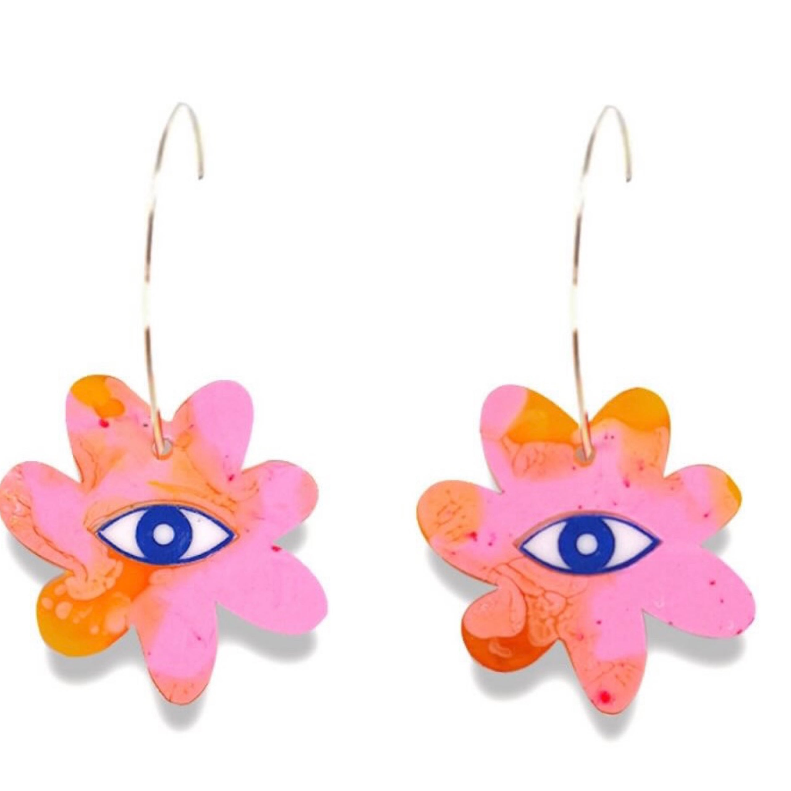 FLOWATURE Daisy Eyes - Pink and Orange | Sterling Belle